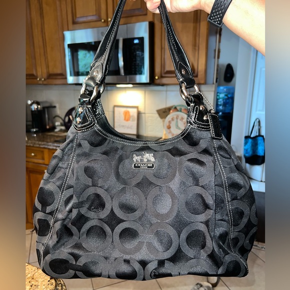 Coach | Bags | Coach Black Madison Maggie Large Hobo Bag | Poshmark